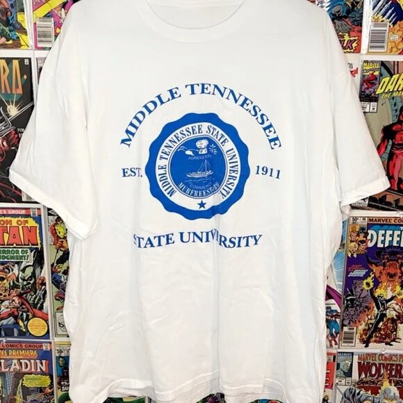 Shirts | Vintage Mtsu Middle Tennessee State University Tee 1911 White ...
